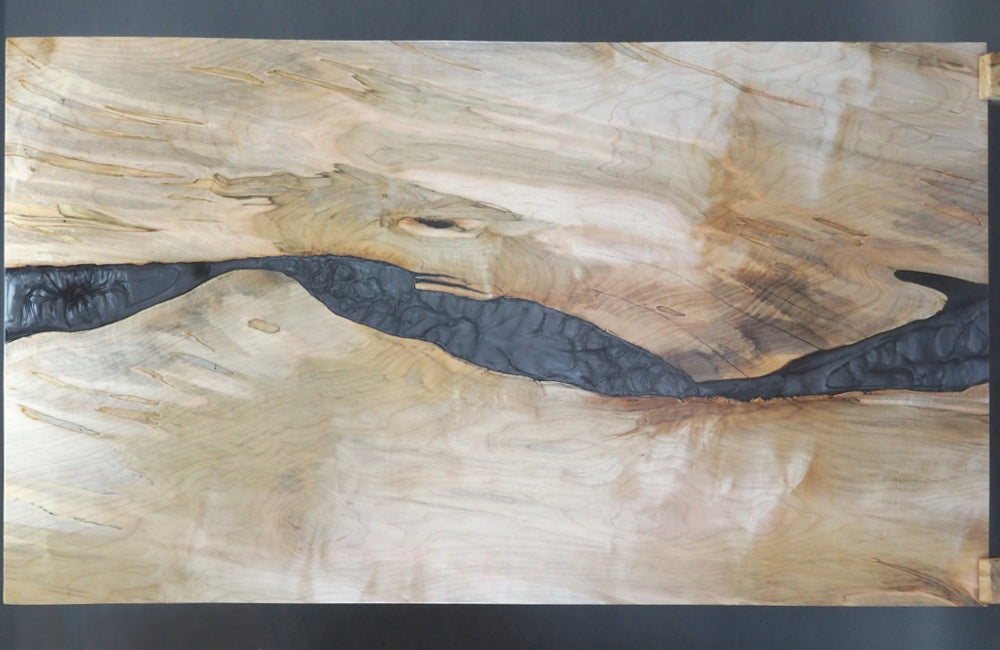 40" x 72" | Black Epoxy River Table | Maple Wood – IP Furniture Designs
