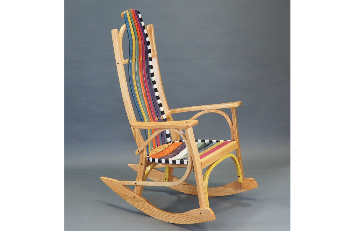 Colorful Contemporary Rocking Chair - Solid Wood Indoor Rocking Chair ...