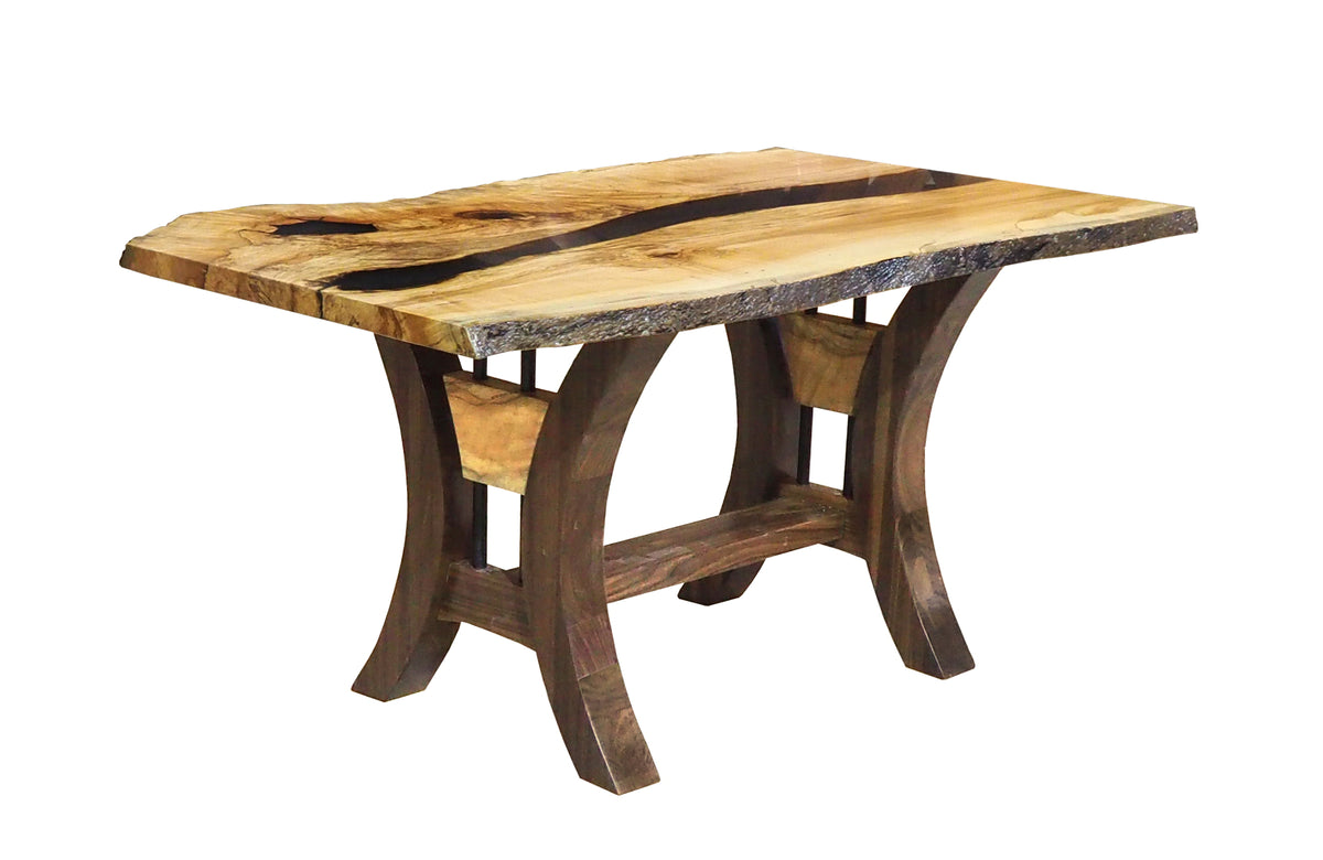 Falling Waters Epoxy River Table | Spaulted Maple Table Made To Order ...