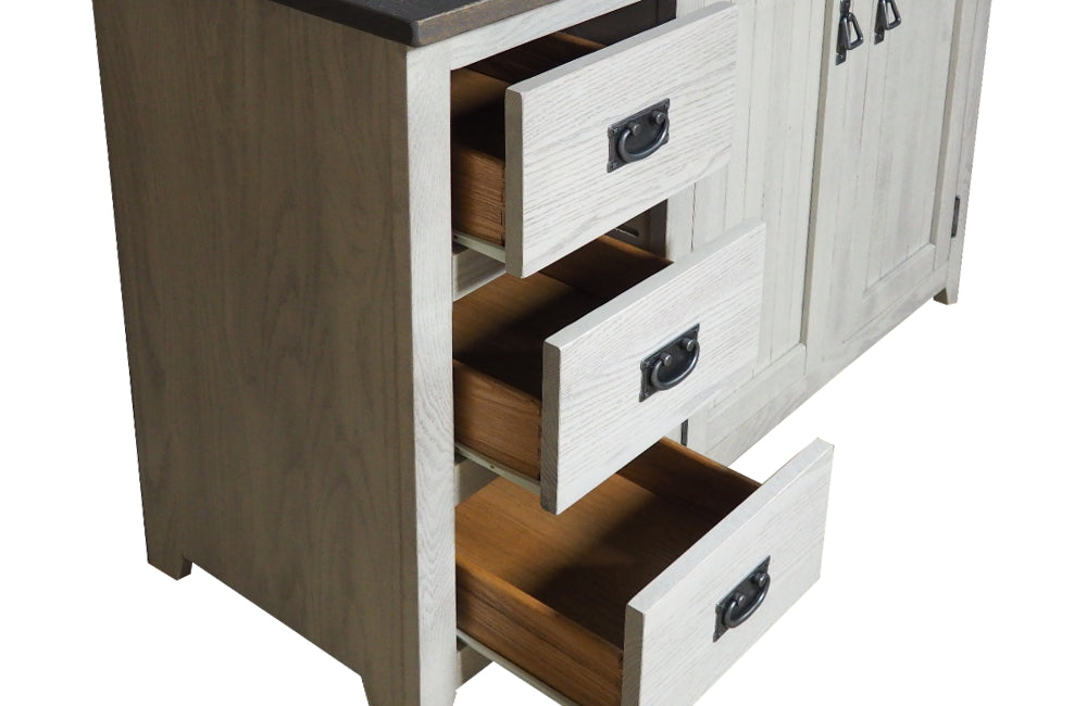 Canyon Mission Buffet | White & Grey Oak Wood Buffet With Custom ...