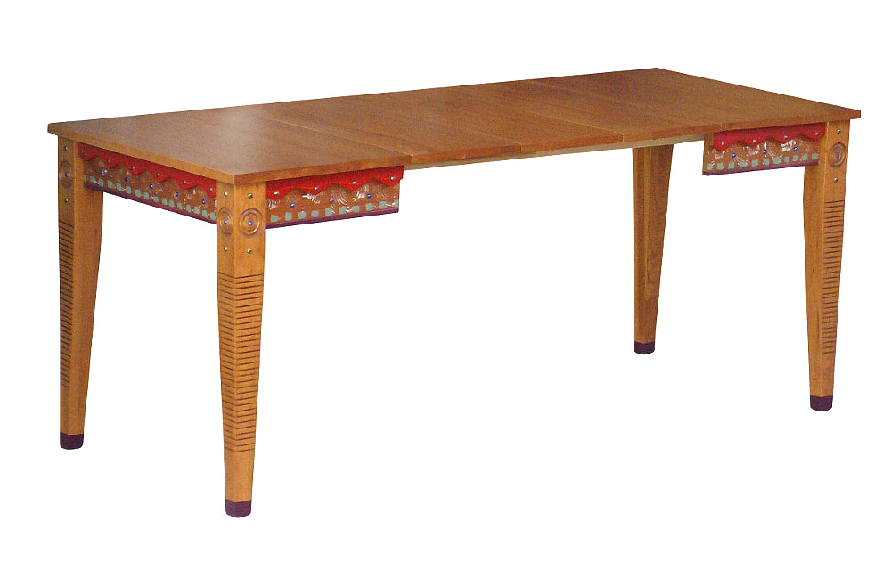 Small Marble Table Set - Solid Wood One of a Kind Artistic Colorful ...